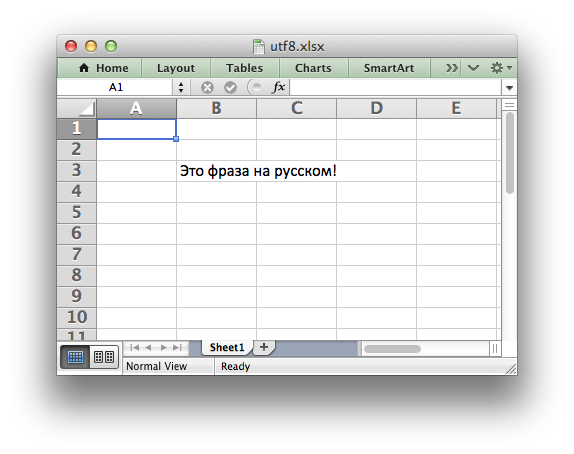 Libxlsxwriter Utf8 c